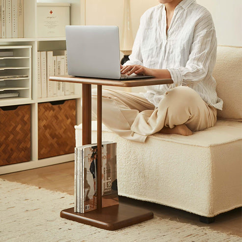 Real Wood Multi-Functional C- Table Side Table for Couch – Savor Cozy