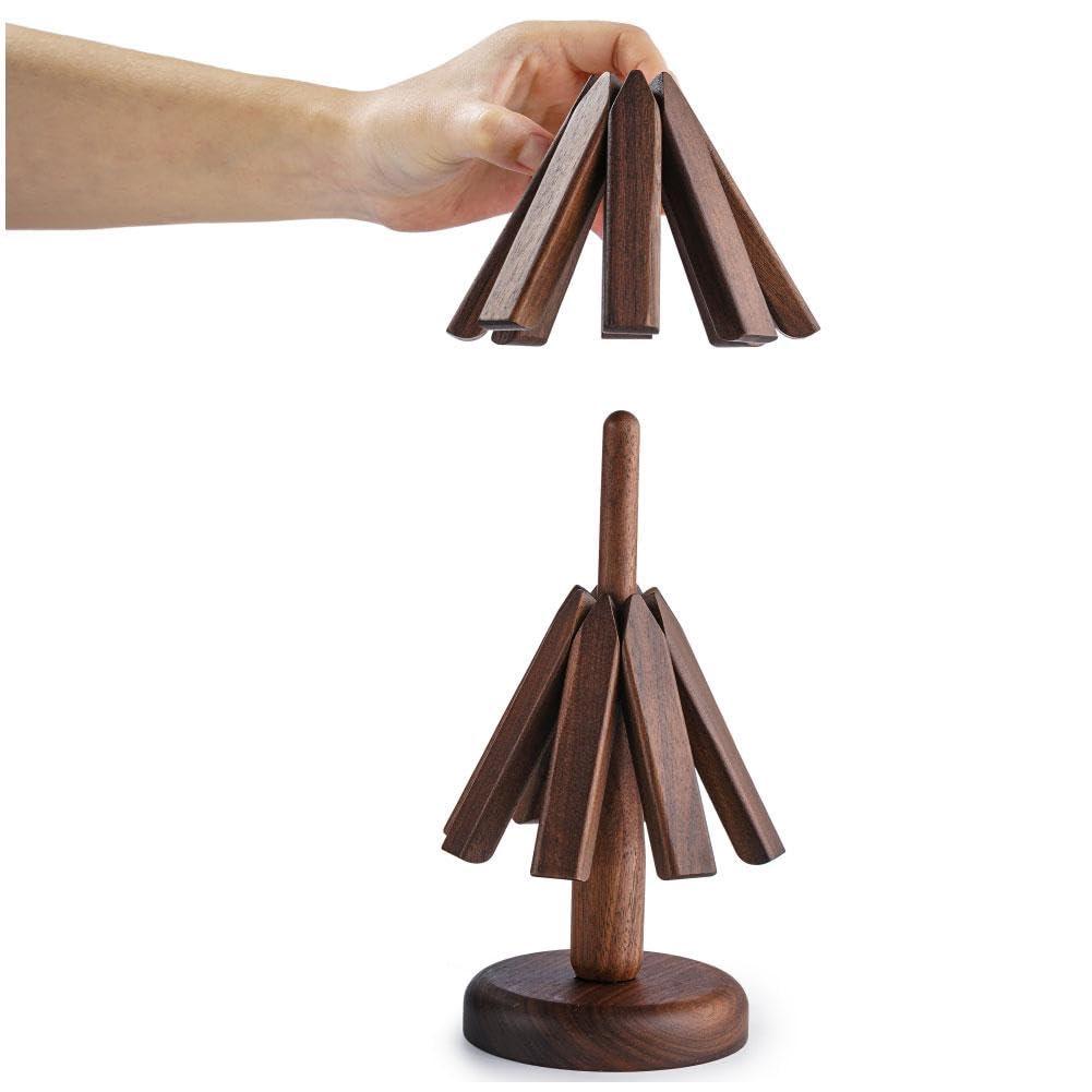 Walnut Table Protector Hot Mats | Heat Resistant Tree-Shaped Design ...